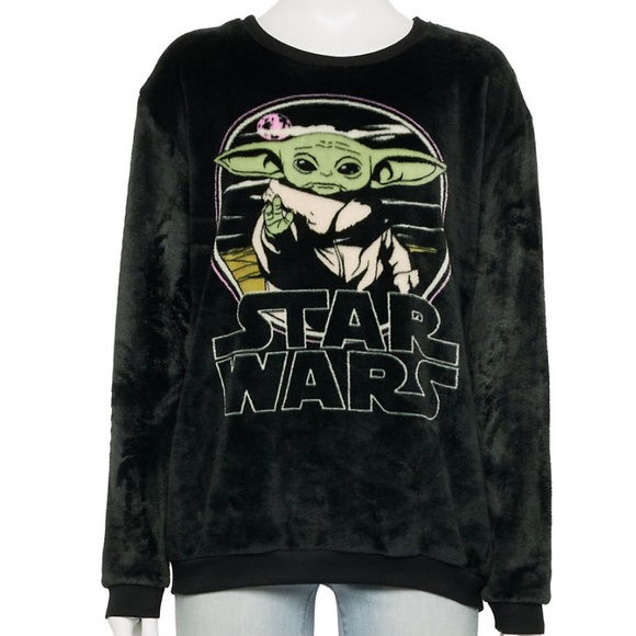 Disney | Tops | Disneys The Mandalorian Juniors Fuzzy Grogu Graphic ...